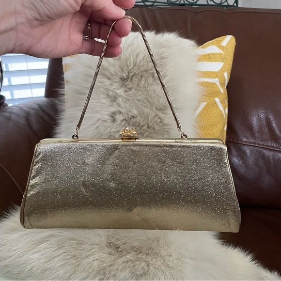 Bags | Elegant Gold Evening Clutch | Poshmark